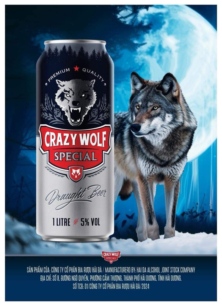 Bia Tươi Con Sói – Crazy Wolf 1000ml – VuBeer